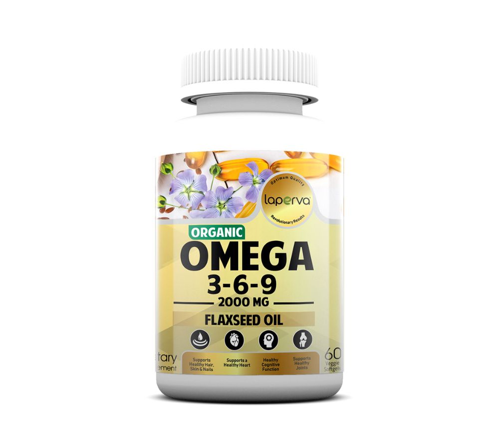 Laperva Organic Omega-3-6-9, 60 Veggie Capsules - nutricare